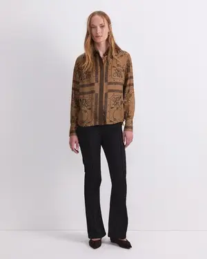 SPORTSCRAFT Sadie Horse Print Long Sleeve Shirt