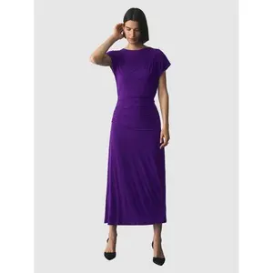 The Fold Clever Crepe Rossano Dress - Purple