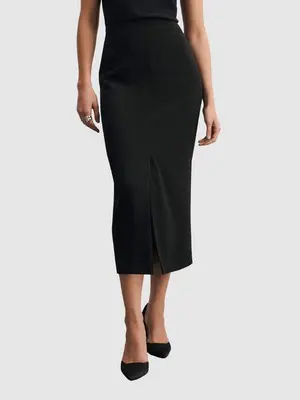 The Fold Oliena Crepe Pencil Skirt