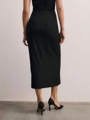 The Fold Oliena Crepe Pencil Skirt