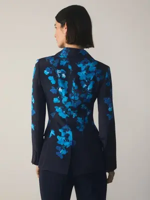 The Fold Knighton Silk Long Sleeve Blazer