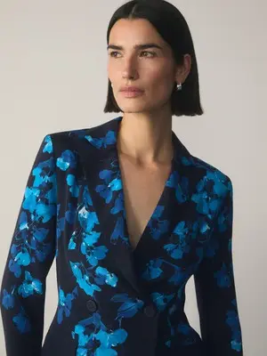 The Fold Knighton Silk Long Sleeve Blazer