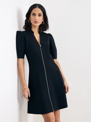 PHASE EIGHT Alima Ponte Zip A-line Dress