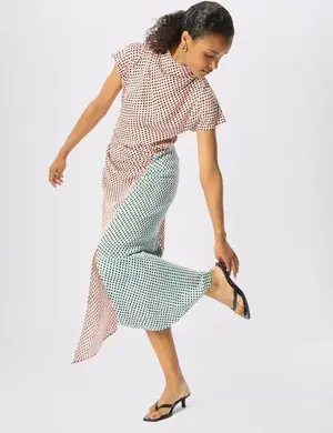 Whistles Short Sleeve Cowl Neck Dress
