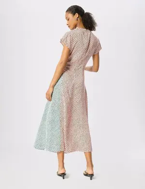 Whistles Short Sleeve Cowl Neck Dress