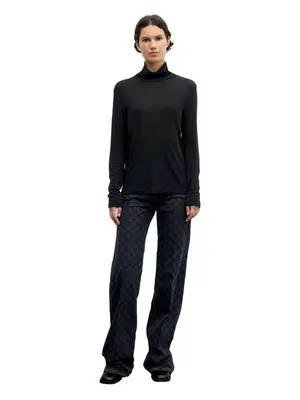 Gerard Darel Reine Roll Neck Merino Wool Sweater
