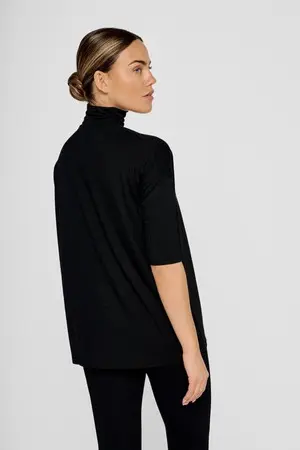 RESIDUS Tomasine Jersey Turtleneck Top - Black