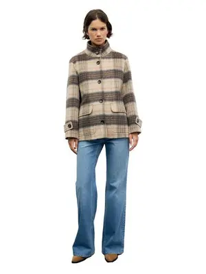 Gerard Darel Ally Checked Coat