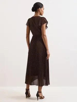 PHASE EIGHT Louisa V-neck Pleated Wrap Dress