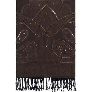 Gerard Darel Sirine Paisley Jacquard Print Scarf - Brown