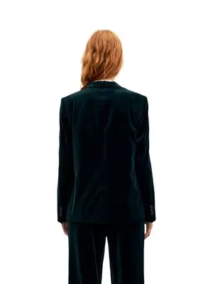 Gerard Darel Velvet Suit Blazer - Green