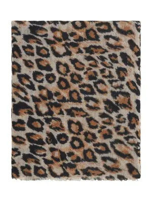 Gerard Darel Leopard Print Scarf - Straw