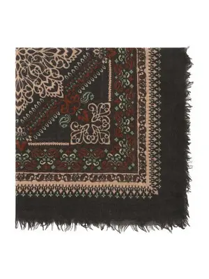 Gerard Darel Sinead Bandana Print Scarf - Cinnamon