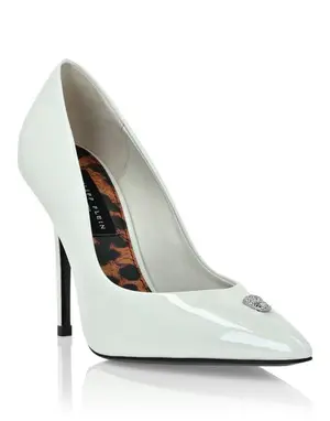 Philipp Plein Patent Skull Pumps