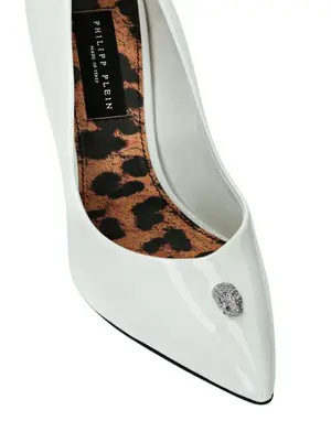 Philipp Plein Patent Skull Pumps