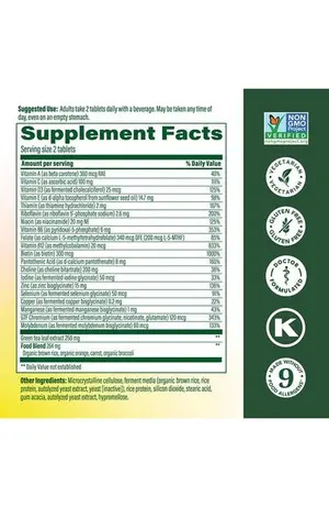 MEGAFOOD Advanced Multivitamin For 55+, Doctor Formulated, Vegetarian