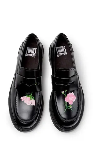 Camper Dean Twins Leather Loafer Black