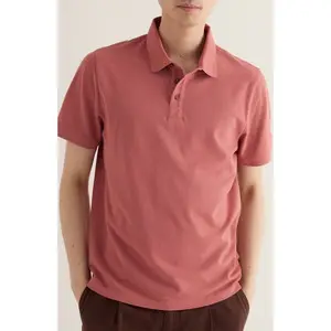 SEASALT CORNWALL Balefire Organic Cotton Polo - Rose Dew