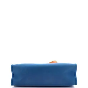 Hermès Herbag Zip Leather And Toile 31 - Blue