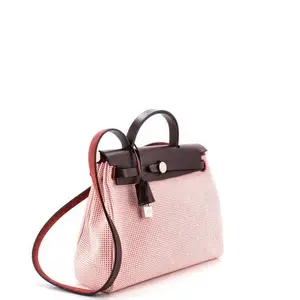 Hermès Herbag Zip Criss Viking Toile And Leather 31 - Red