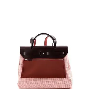 Hermès Herbag Zip Criss Viking Toile And Leather 31 - Red