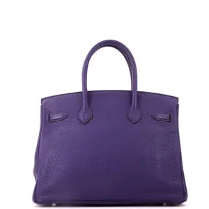 Hermès Birkin Handbag Purple Togo With Palladium Hardware 30