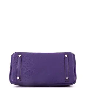 Hermès Birkin Handbag Purple Togo With Palladium Hardware 30