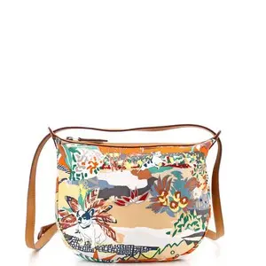 Hermès Sursoie To Go Pouch Printed Silk And Leather