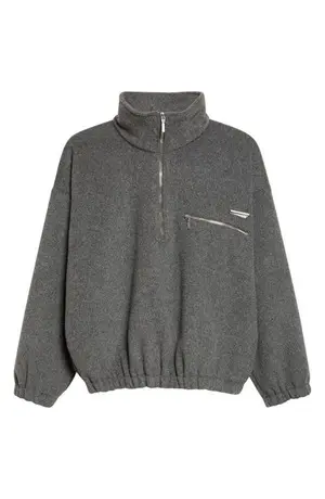 SONG FOR THE MUTE Oversize Half Zip Pullover