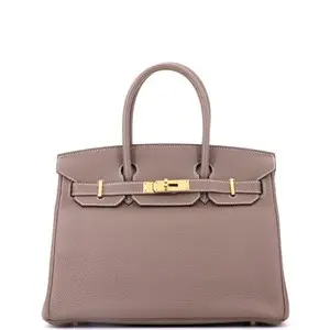 Hermès Birkin Handbag Togo With Gold Hardware 30 - Grey