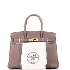 Hermès Birkin Handbag Togo With Gold Hardware 30 - Grey