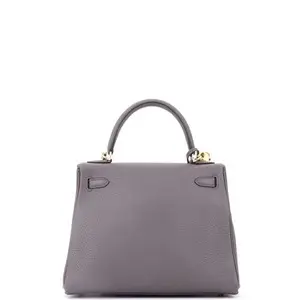 Hermès Kelly Handbag Togo With Gold Hardware 25 - Grey