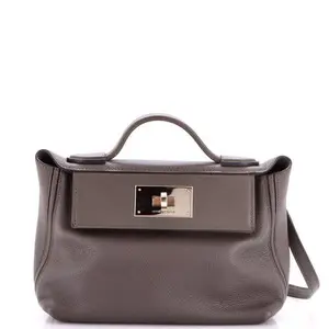 Hermès 24/24 Bag Evercolor With Swift 21 - Grey
