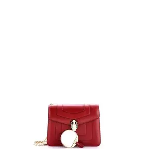 BVLGARI Serpenti Forever Square Shoulder Bag Leather Small