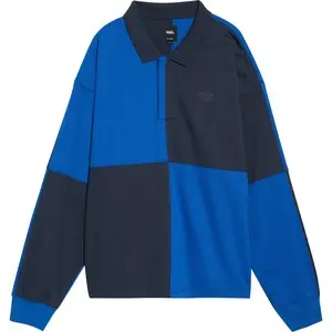 VANS Long Sleeve Knit Rugby Shirt - Classic Blue