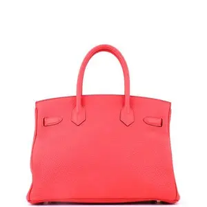 Hermès Birkin Handbag Togo With Gold Hardware 30 - Red