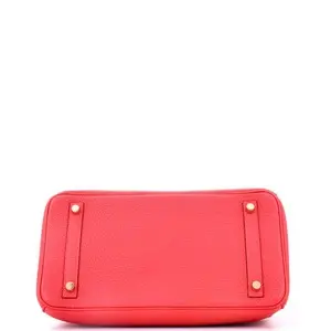 Hermès Birkin Handbag Togo With Gold Hardware 30 - Red