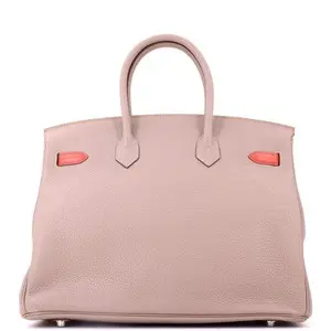 Hermès Birkin Handbag Cascade Tricolor Clemence And Swift With Brushed Palladium Hardware 35 - Grey