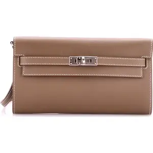 Hermès Kelly To Go Wallet Evercolor - Grey