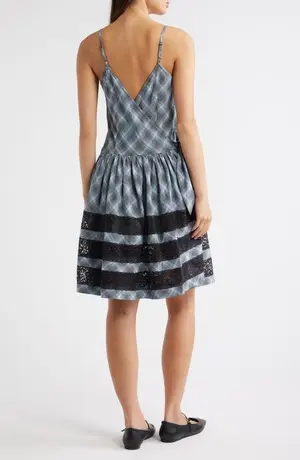 DAMSON MADDER Iggy Lace Insert Midi Dress