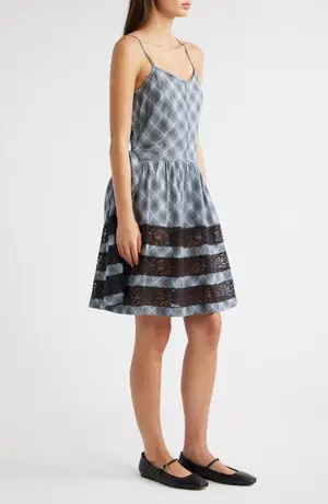 DAMSON MADDER Iggy Lace Insert Midi Dress