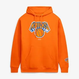 Mitchell & Ness New York Knicks Fleece Hoodie - Orange