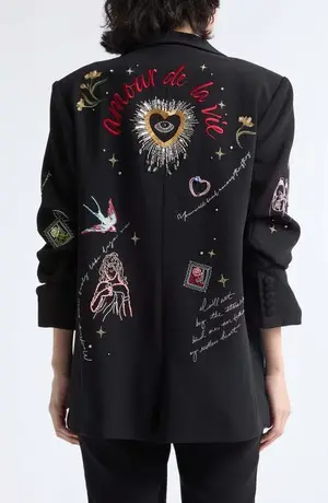 Cinq À Sept Starry Scribbles Kelsa Blazer