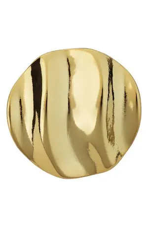 PANACEA Textured Circle Brooch - Gold