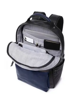 OLD TREND Moonlight Genuine Leather Organized Commuter Backpack - Navy