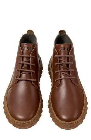 Camper Ground Leather Desert Boot - Brown