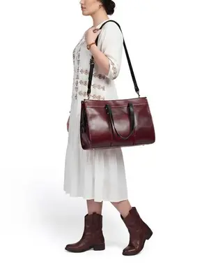 OLD TREND Fern Genuine Leather Spacious Heritage Weekender - Rusty Red