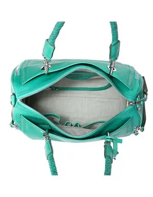 OLD TREND Lily Genuine Leather Classic Heritage Satchel - Aqua