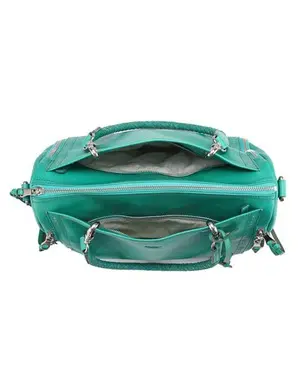 OLD TREND Lily Genuine Leather Classic Heritage Satchel - Aqua