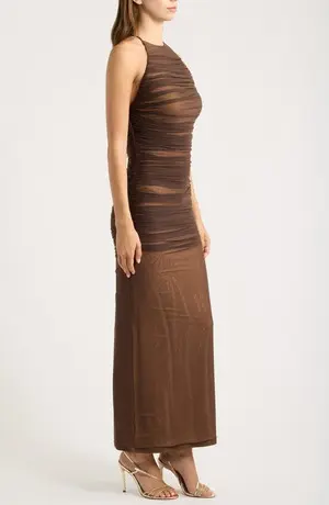 Line & Dot Marceline Mesh Body-con Cocktail Dress